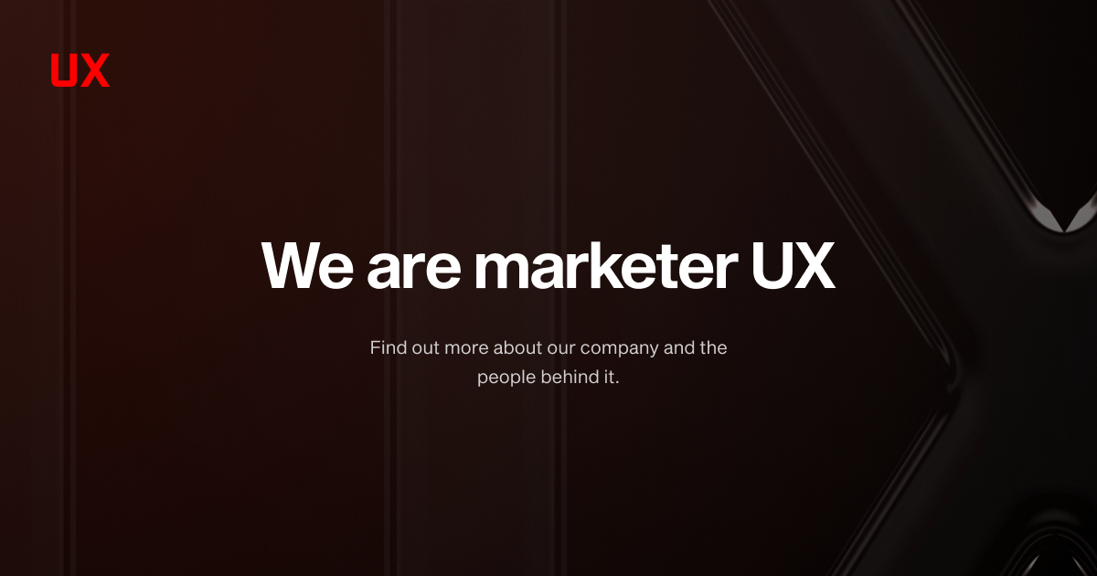 About us • marketer UX GmbH
