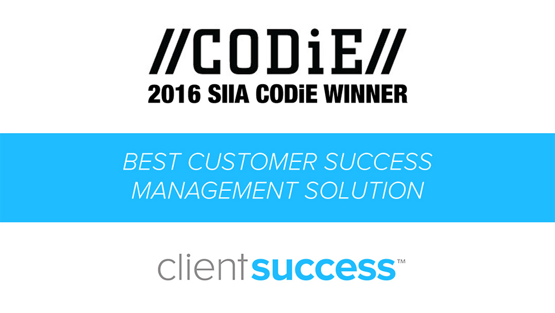 Codie Award - 2016 Best Customer Success Management Solution ...