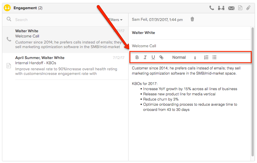 Rich-text Editor Enhancements, including New Toolbar - ClientSuccess ...