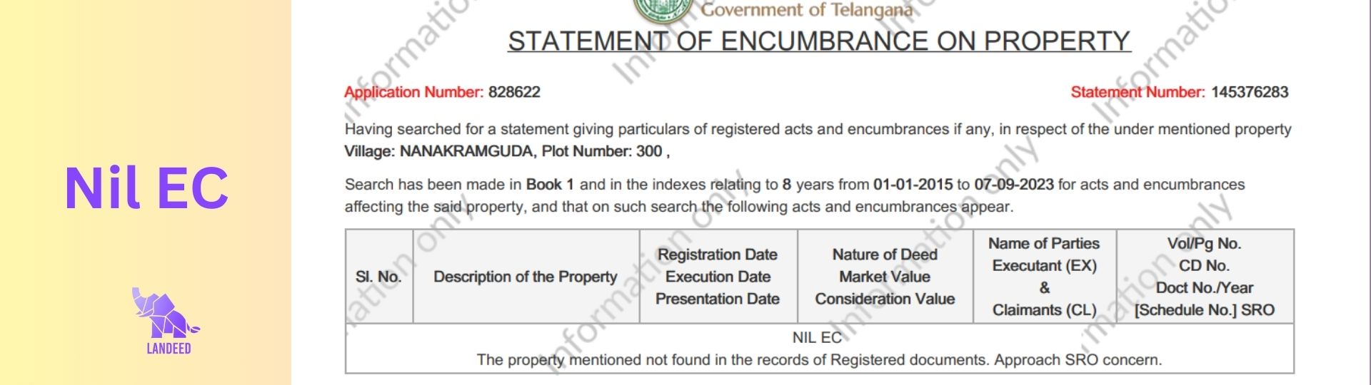 Encumbrance Certificate (EC) in Telangana: A Detailed Guide | Landeed