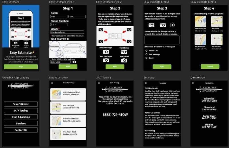 Excalibur App UIApp Development - Mobile App User Interface Kyle Flynn -2018