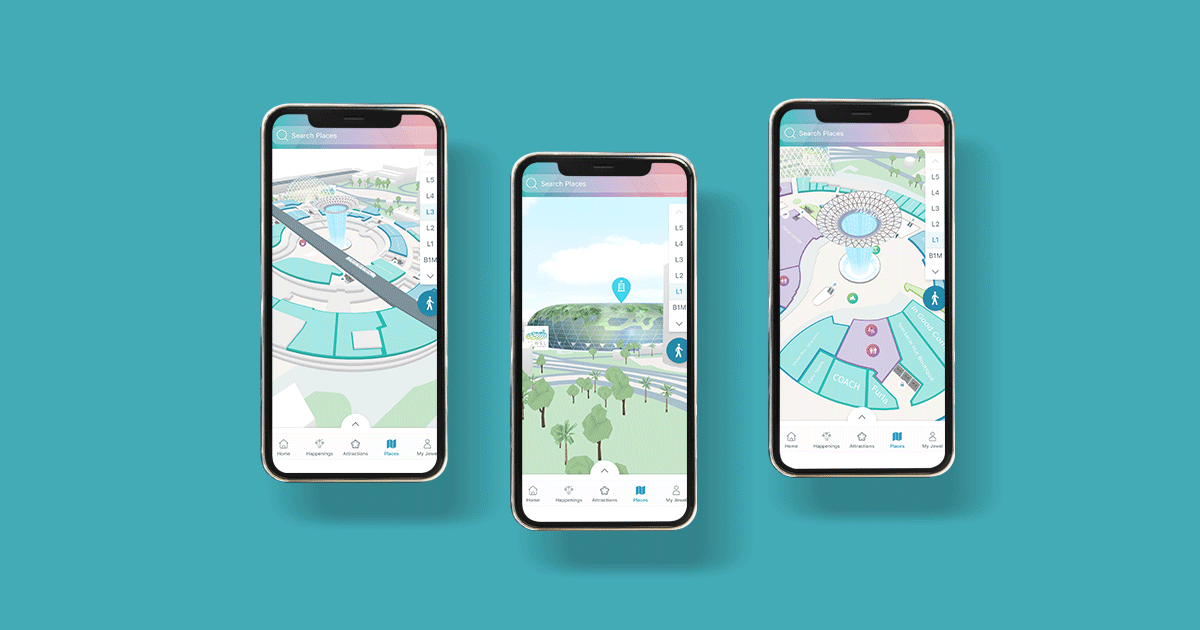 Jewel Changi Airport mall indoor map: a new, immersive version!