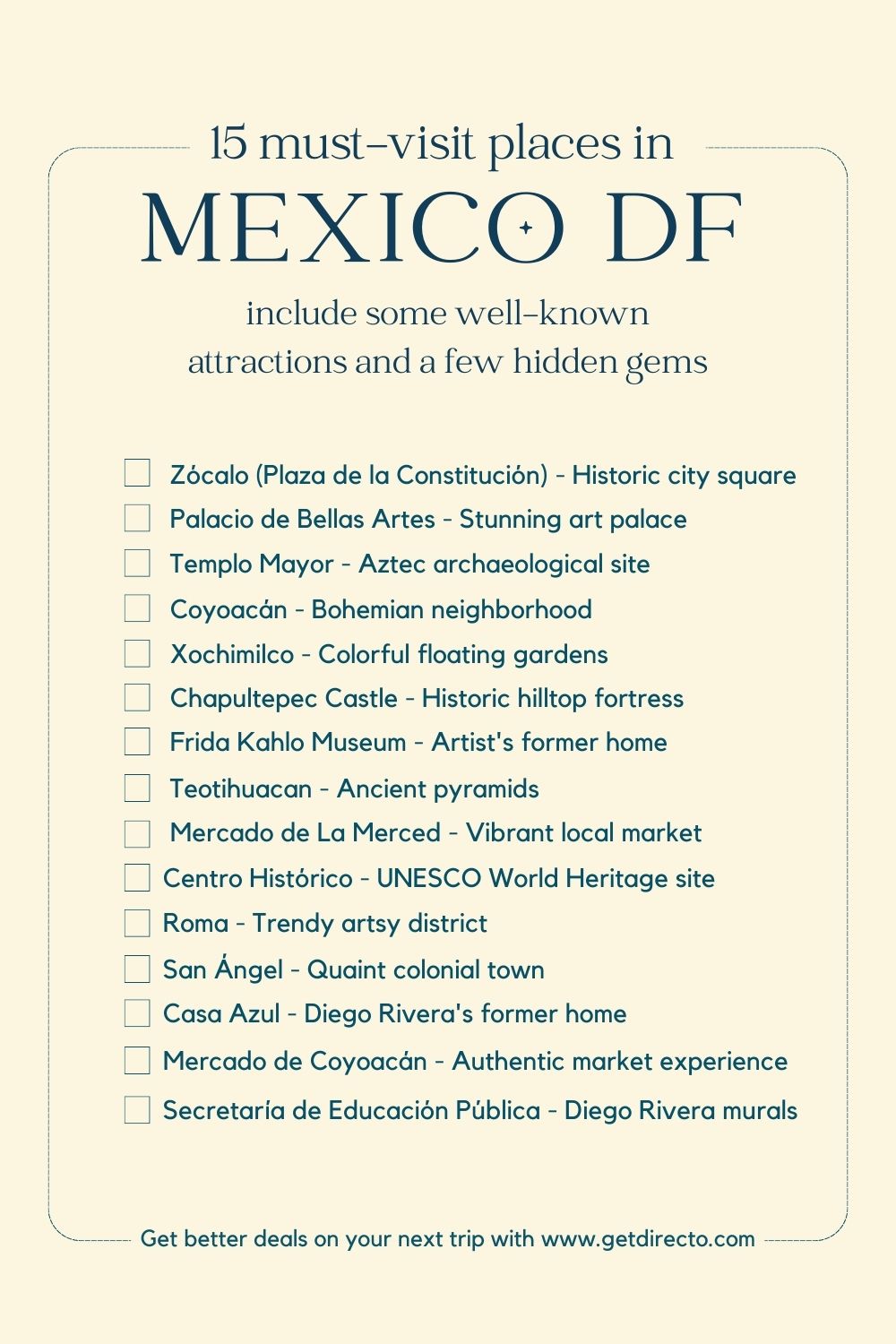 Must-visit places in Mexico