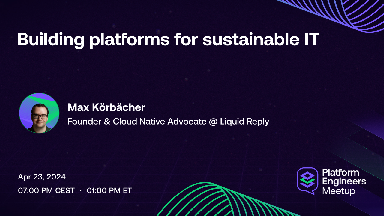 Building platforms for sustainable IT