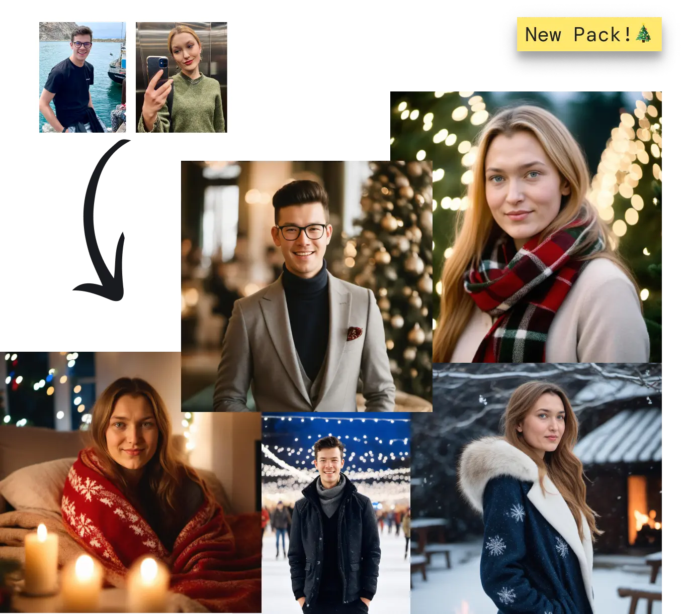 Erstellen Sie Weihnachtsfotos mit KI