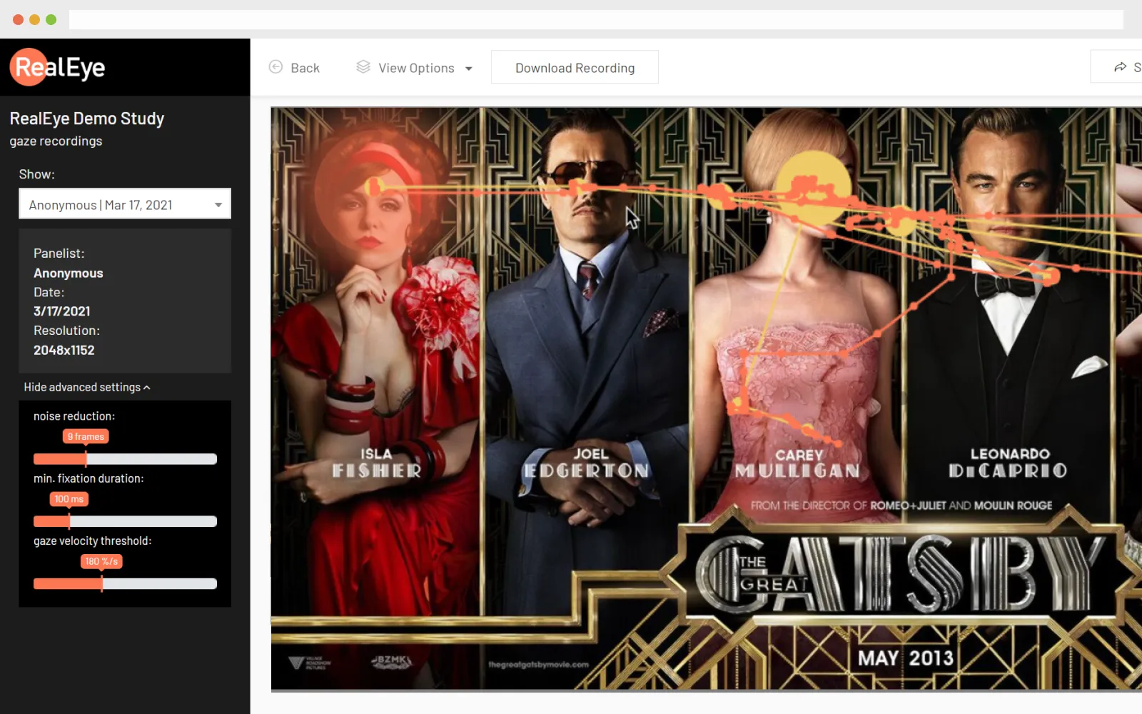 Eye-tracking heatmaps, gaze-plot, AOIs - Webcam Eye-Tracking