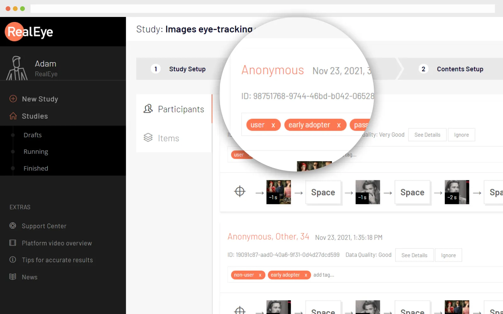 Eye-tracking heatmaps, gaze-plot, AOIs - Webcam Eye-Tracking