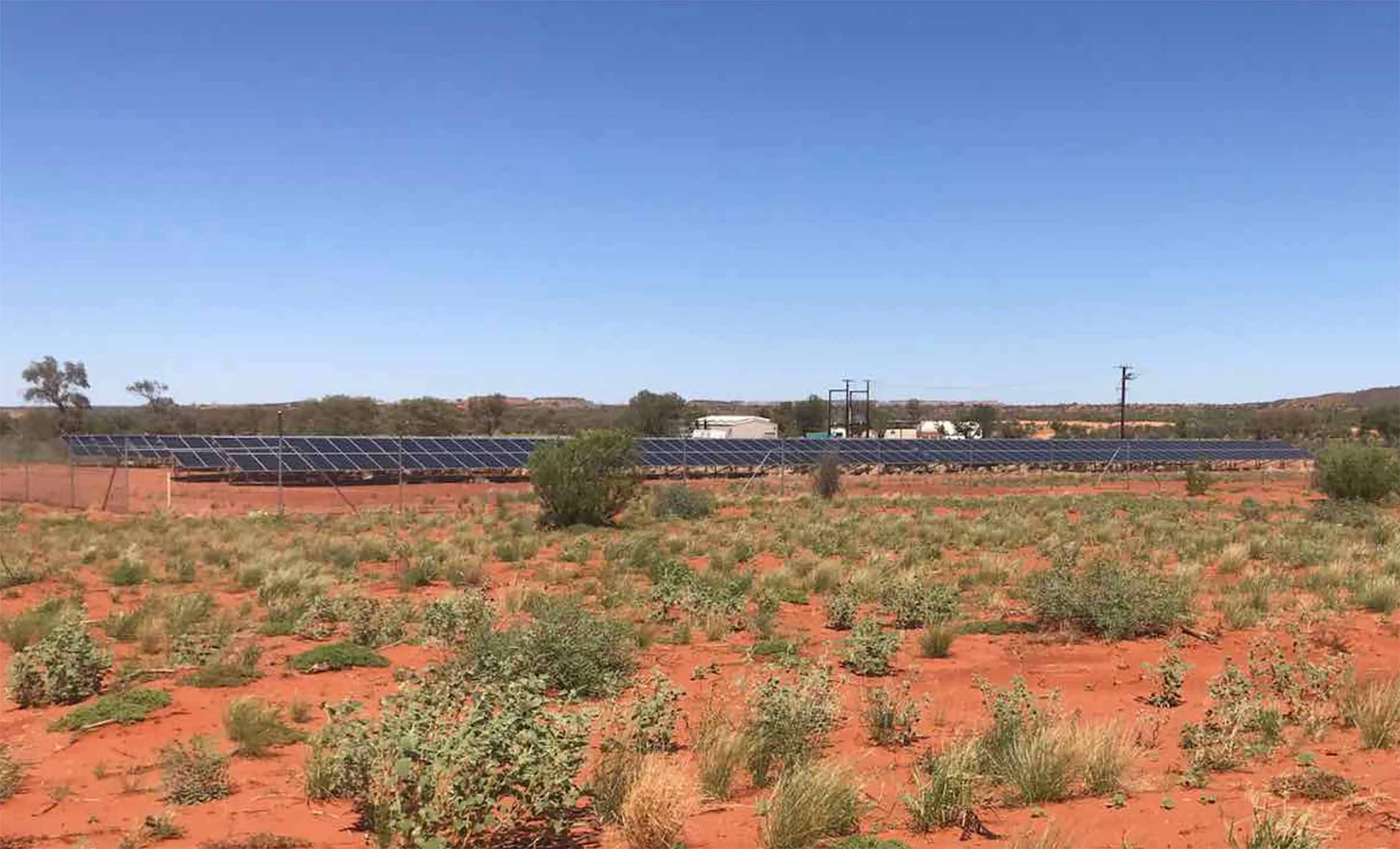 Remote Aboriginal community powered with 83 % solar and battery microgrid