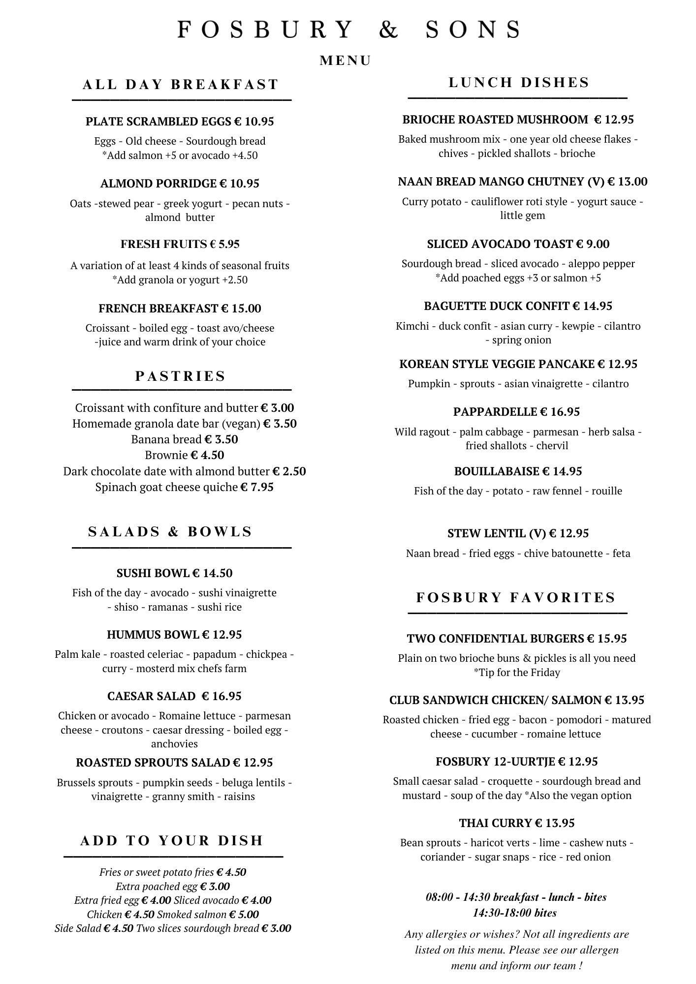 Fosbury & Sons Amsterdam | Restaurant