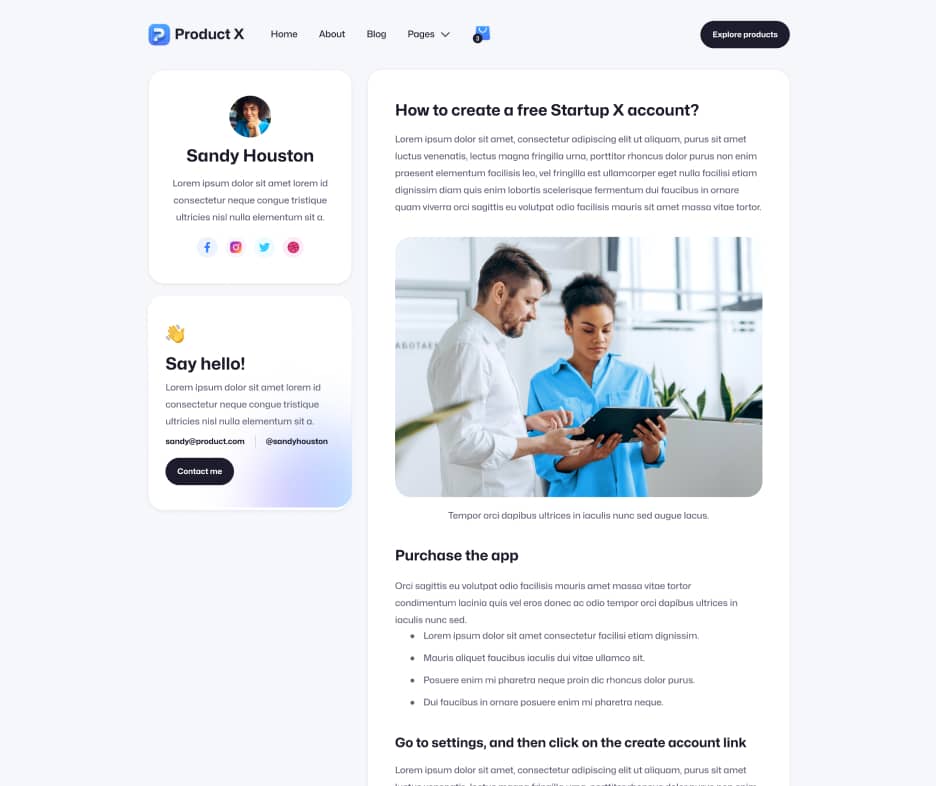 Product X - Webflow Ecommerce website template