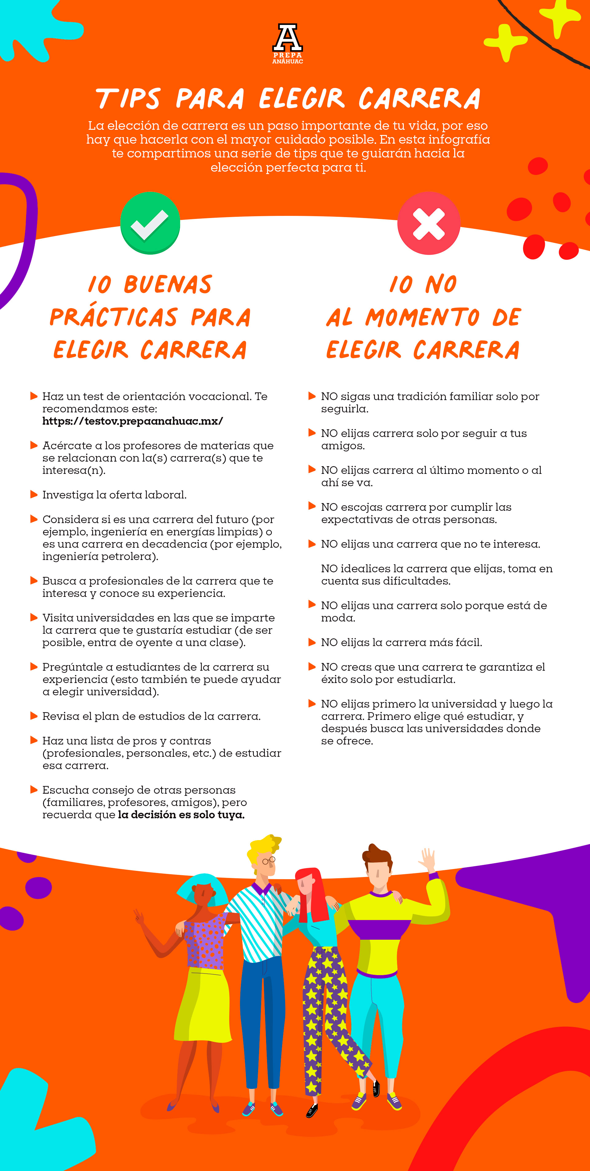 infografia tips para elegir carrera