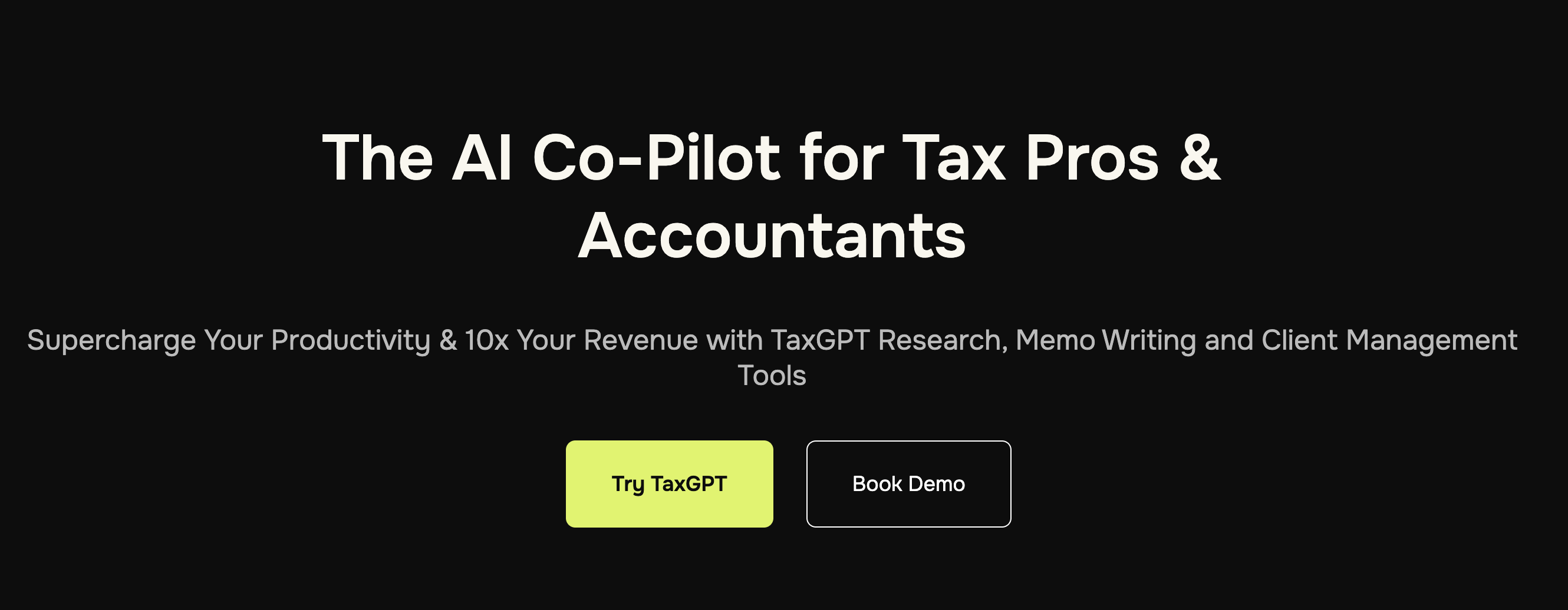 AI co-pilot for Tax Professionals and Accountants