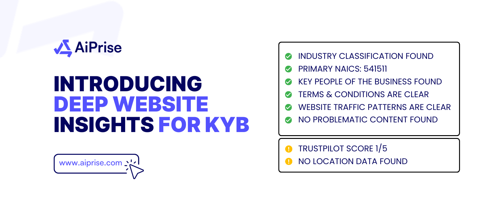 Introducing Deep Website Insights for KYB | AiPrise
