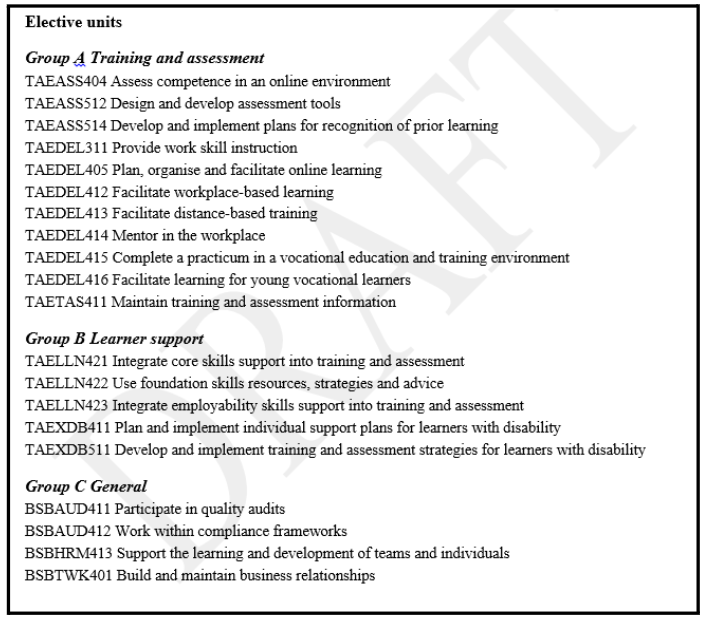 Frequently Asked Questions About the New TAE40122 Certificate IV in ...