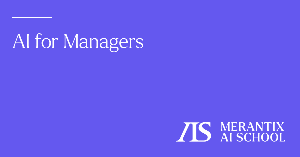 Merantix AI School | Course: AI for Managers
