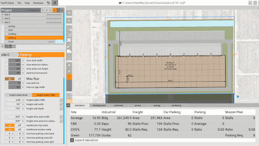 TestFit 3.14: Industrial Roads and Single-loaded Parking