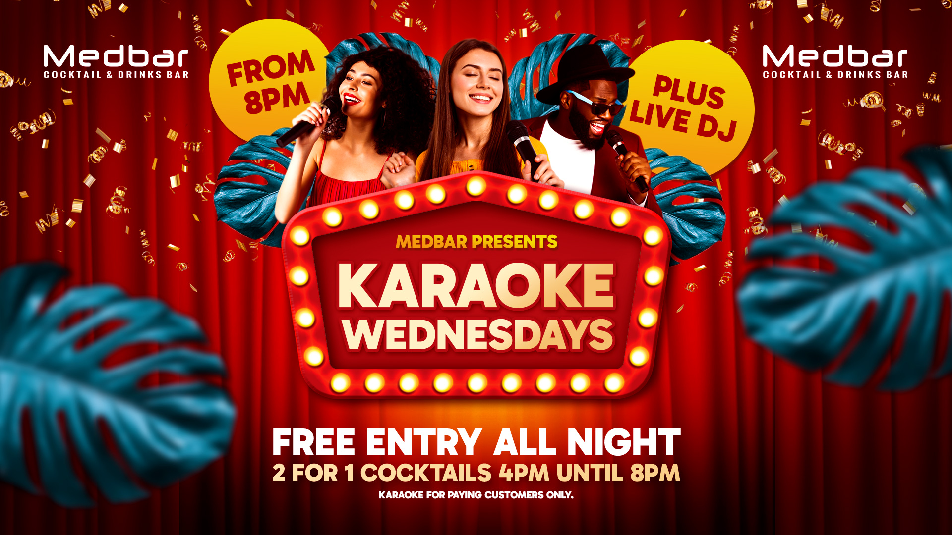 Karaoke Wednesdays at Medbar Southampton