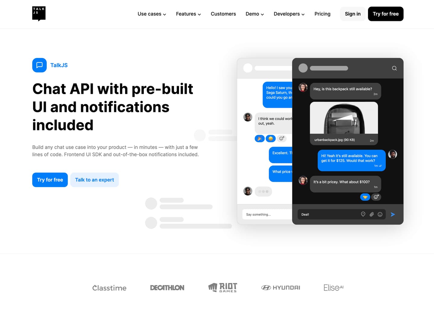 TalkJS | Narrow Labs Web Design Inspiration