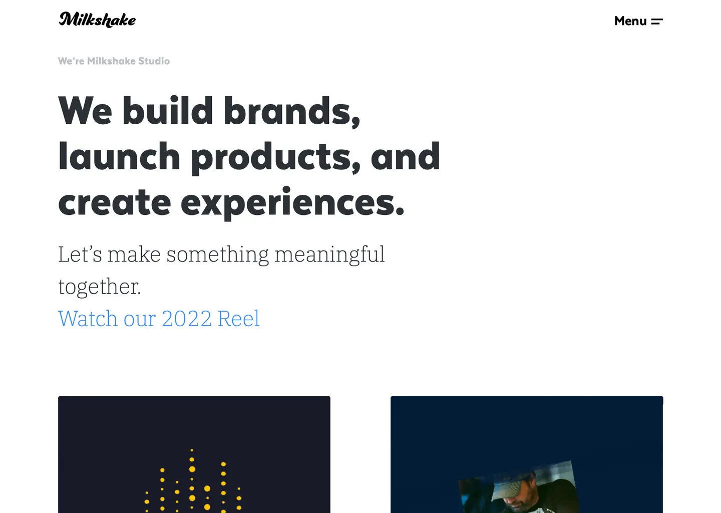 Milkshake Studios | Narrow Labs Web Design Inspiration