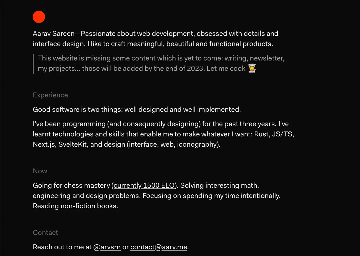 Aarav Sareen | Narrow Labs Web Design Inspiration