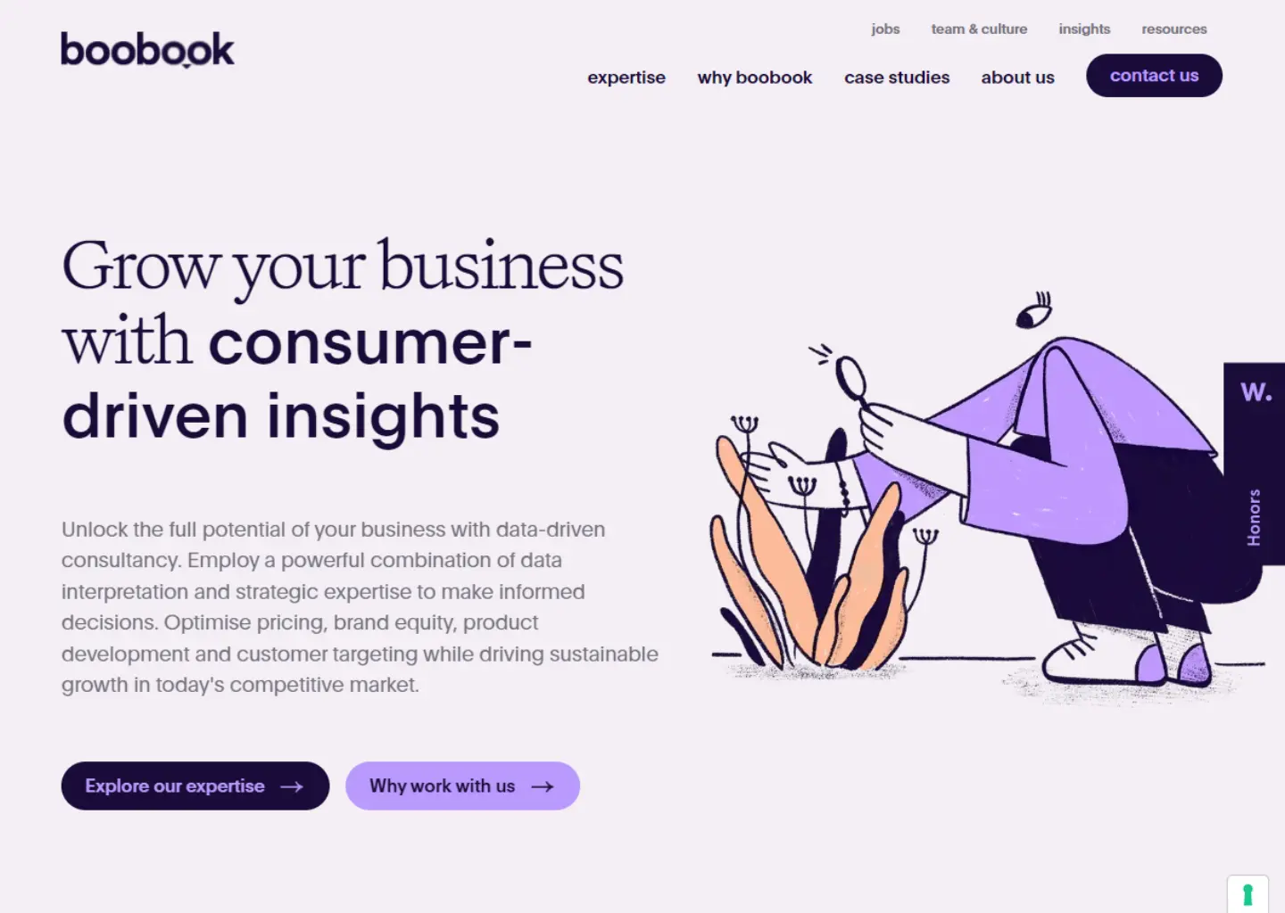 Boobook | Narrow Labs Web Design Inspiration