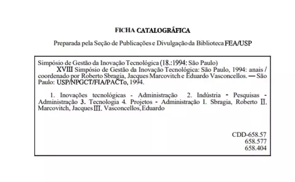 Ficha catalográfica para TCC nas normas da ABNT: models e exemplos