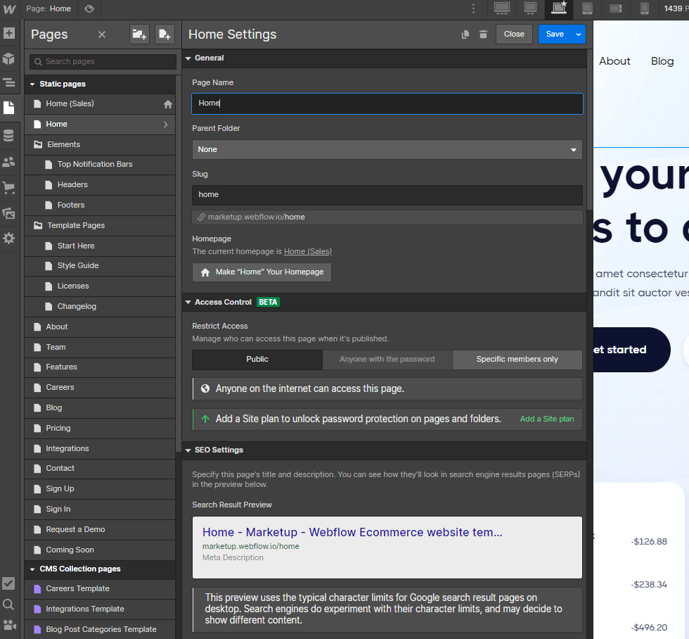 Start Here - Marketup X - Webflow Ecommerce website template