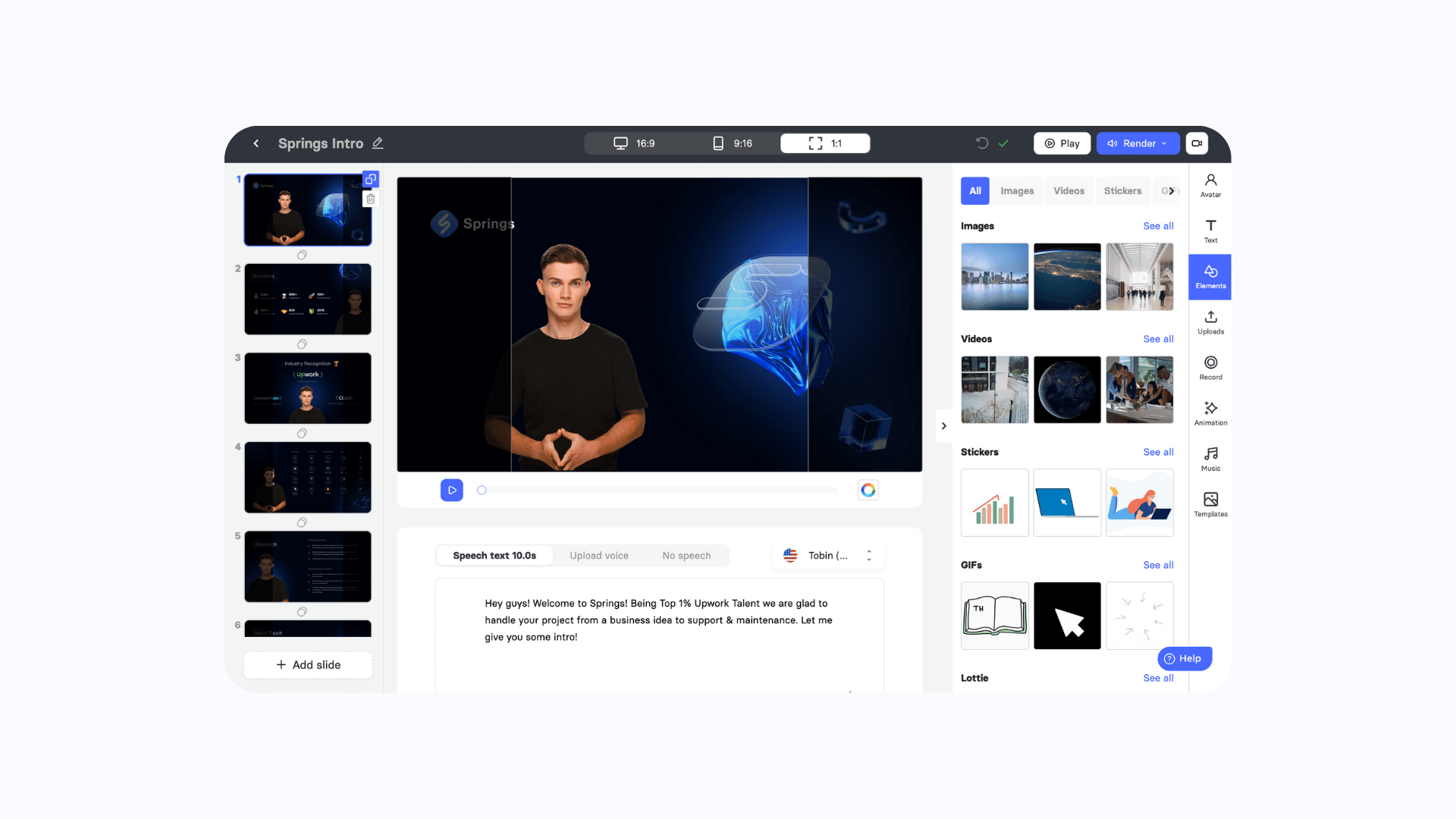 AI Text-to-Video Generation Tool - Springs Case Study