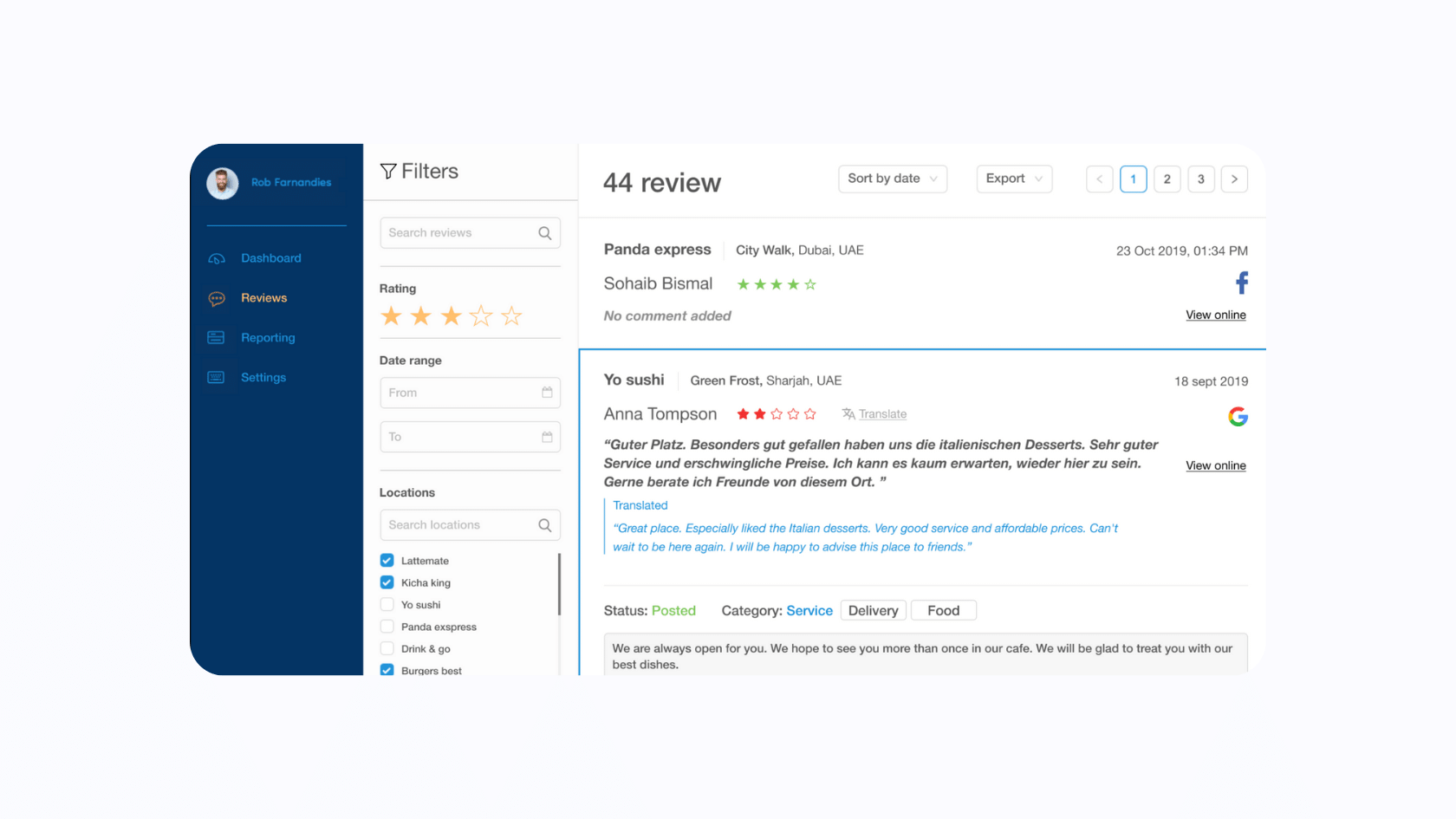 Review Management Tool - Springs Case Study