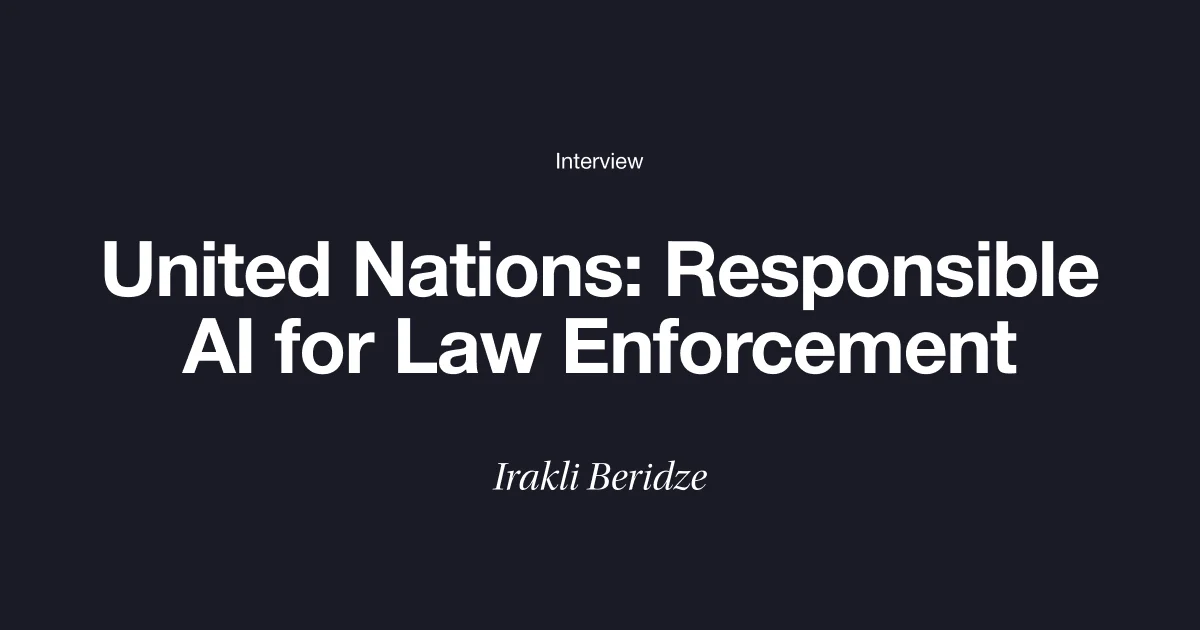 Irakli Beridze on AI Governance & Ethics | United Nations AI Interview ...