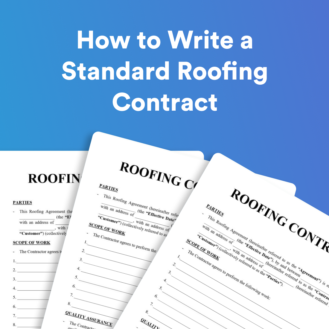 How to Write a Roofing Contract - FREE Template | Roofr