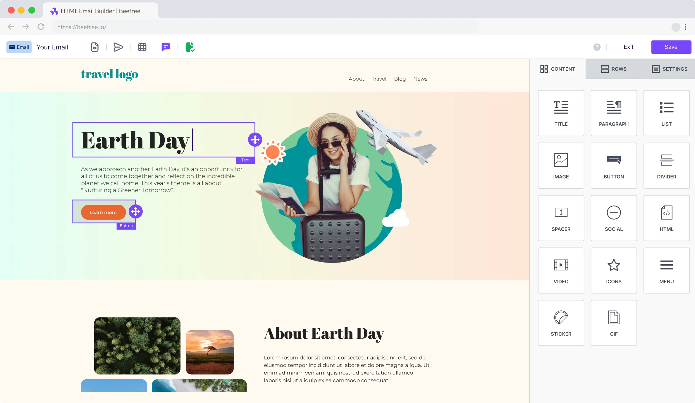Free Drag Drop HTML Email Template Builder Beefree