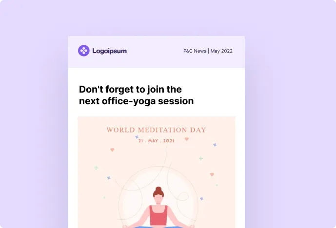 HTML Email Builder for HR Communications | Beefree