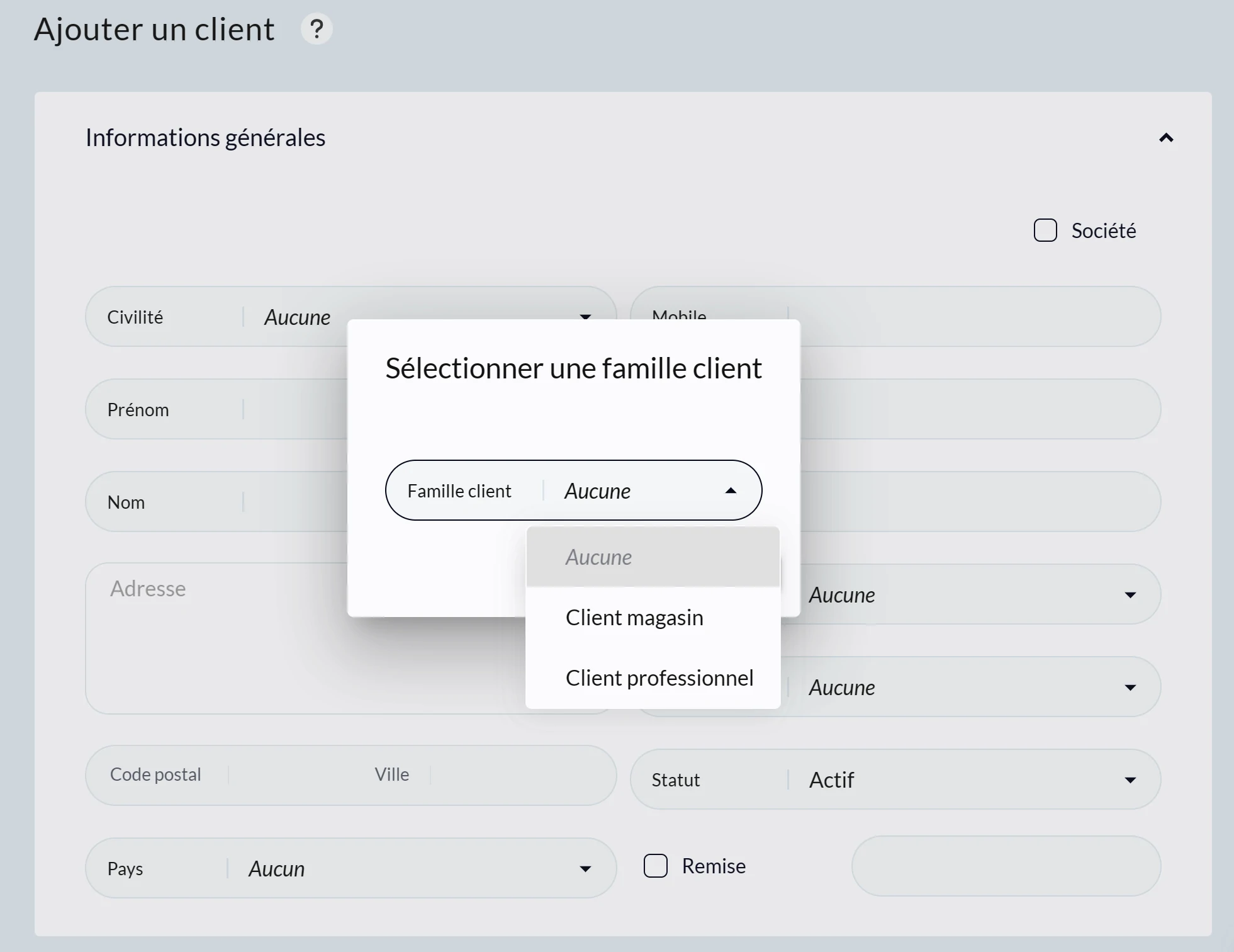 Présentation de la fiche client | Aide en ligne mybe
