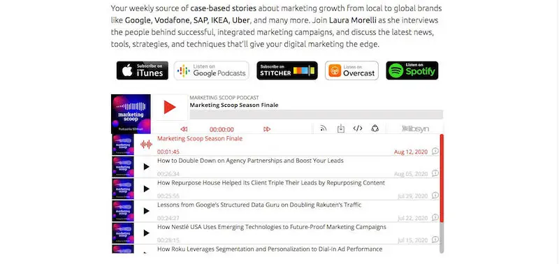 5 Best Podcast Landing Page Examples to Increase Your Subscribers
