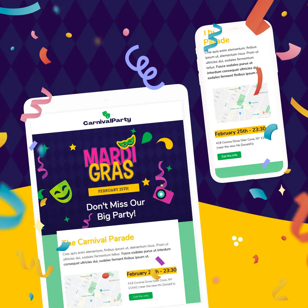 The Perfect Mardi Gras Email Invitation Template to Help You Celebrate ...