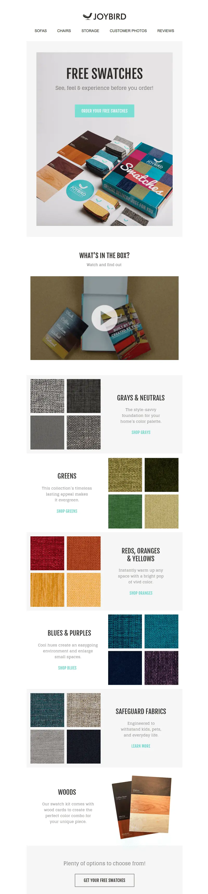 4 Fresh Modern Furniture Email Designs