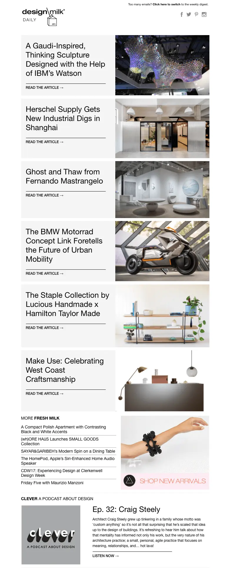 8 Gorgeous Email Newsletters From Design Industry Pros