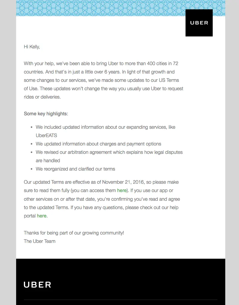 Terms of Service and Privacy Policy Emails: 6 Lessons to Make Them Exciting