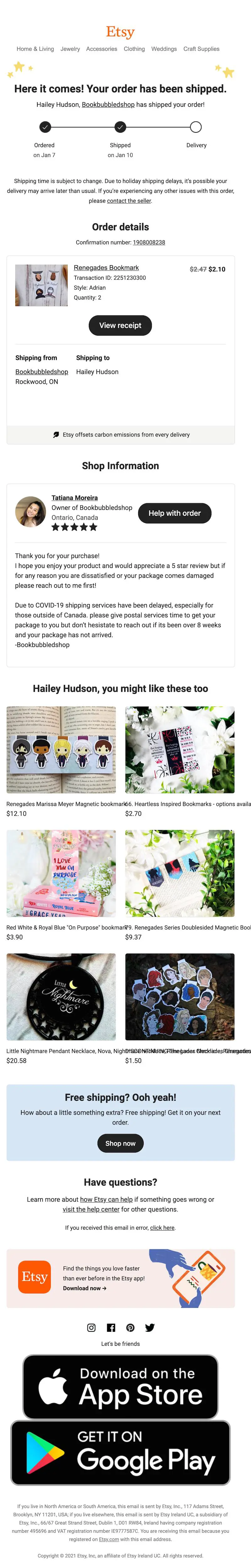 Design Tips for Shipping Confirmation Emails