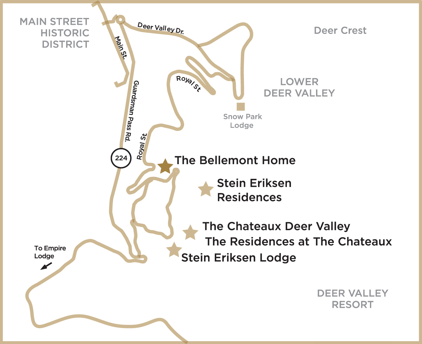 The Bellemont Blue Sky Deer Valley Rental Area Map & Floor Plans