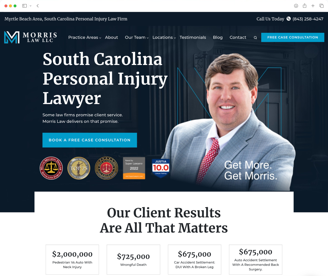 Law Firm Website Design Portfolio | Rankings.io
