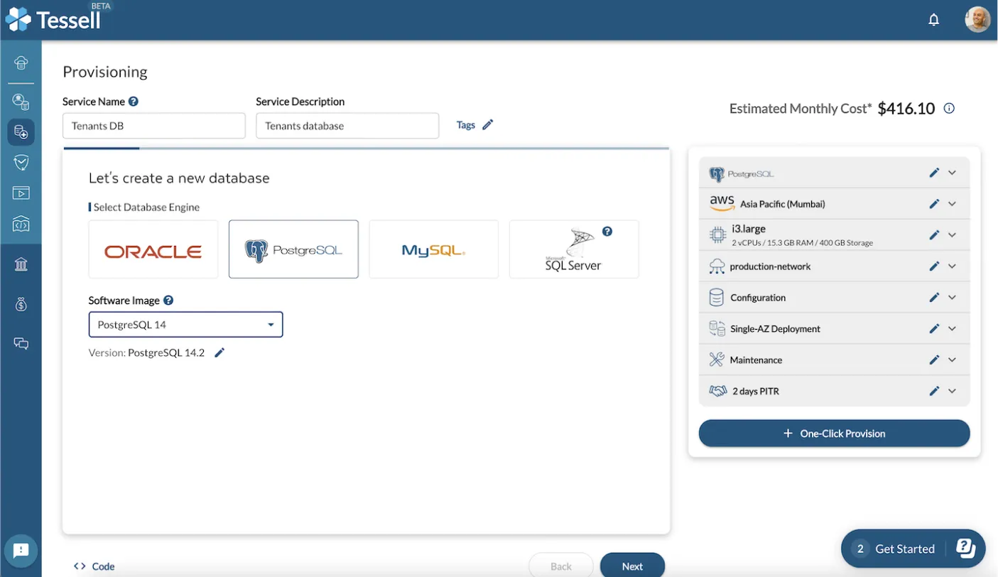Tessell for PostgreSQL