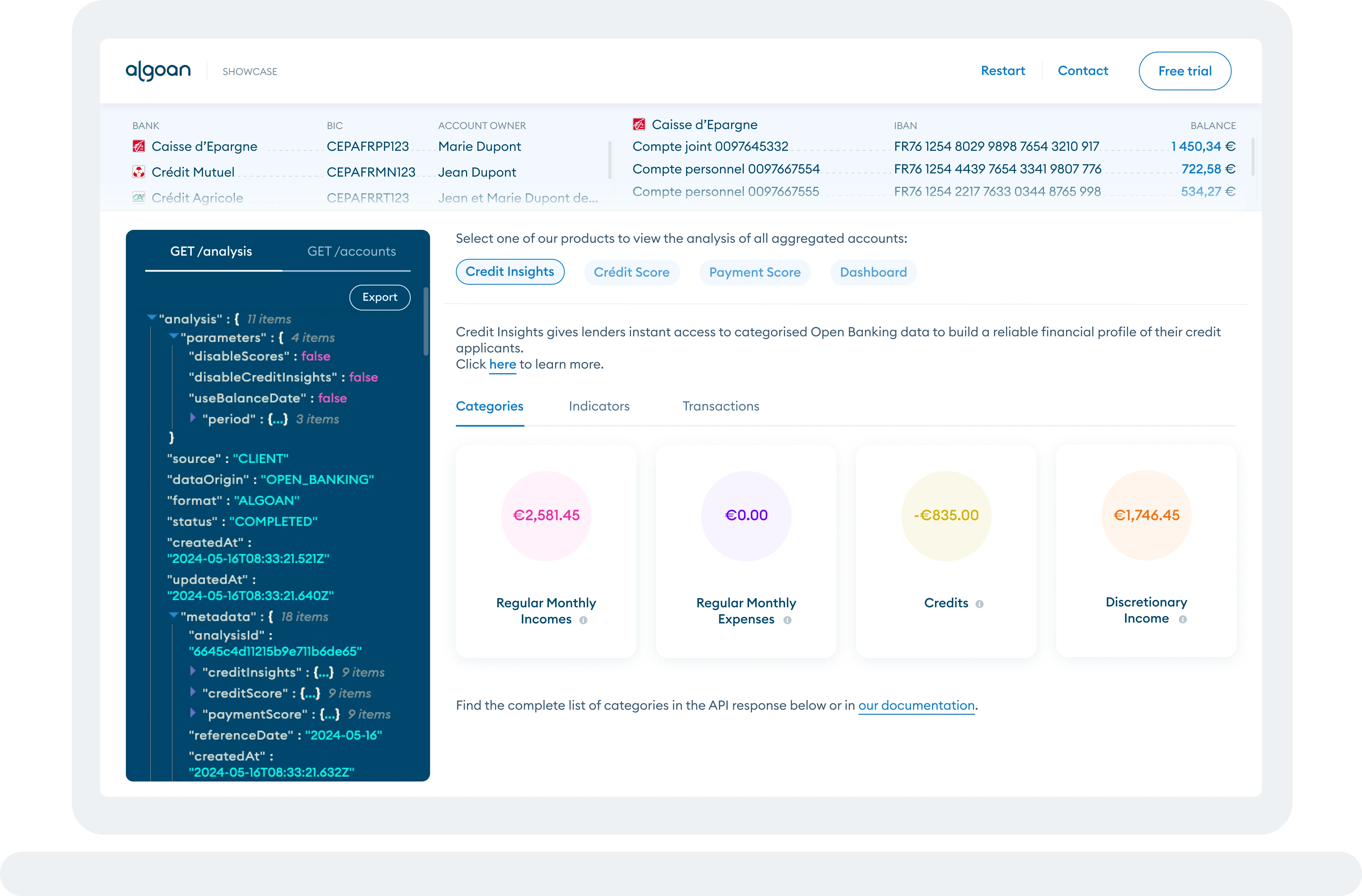 Algoan | "Showcase", the self-service platform for testing Algoan ...