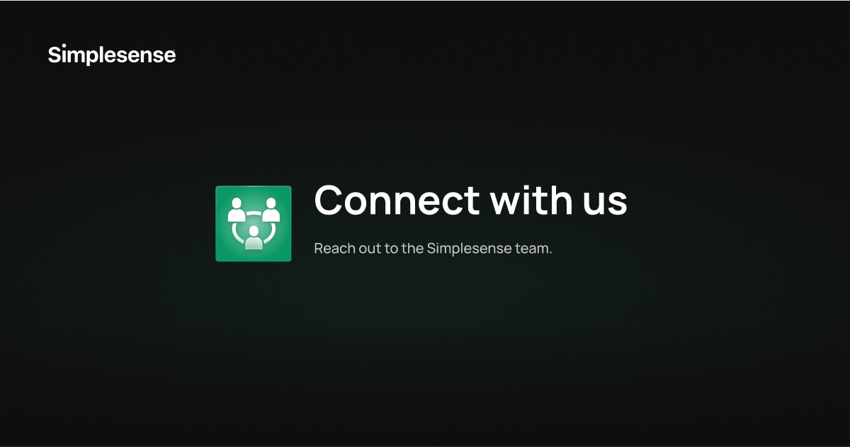 Connect With Us | Simplesense