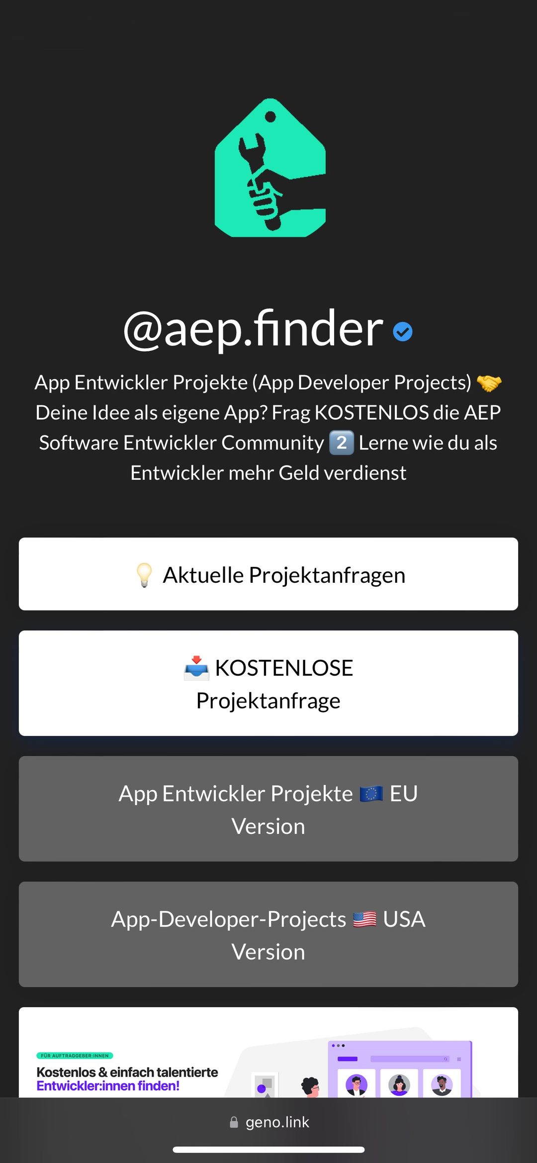 geno.link | Alles in unter 1 Minute mit einem Link teilen. 🔗