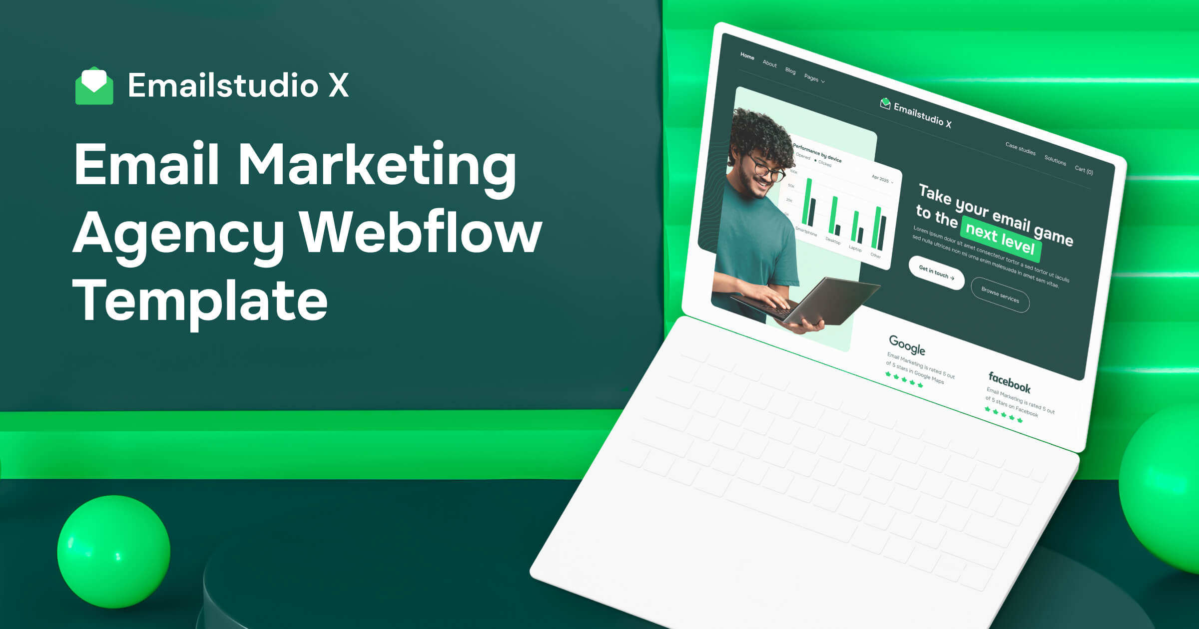 Blog V3 - Emailstudio X - Webflow Ecommerce website template