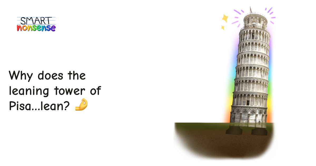 Why does the leaning tower of Pisa…lean? 🤌
