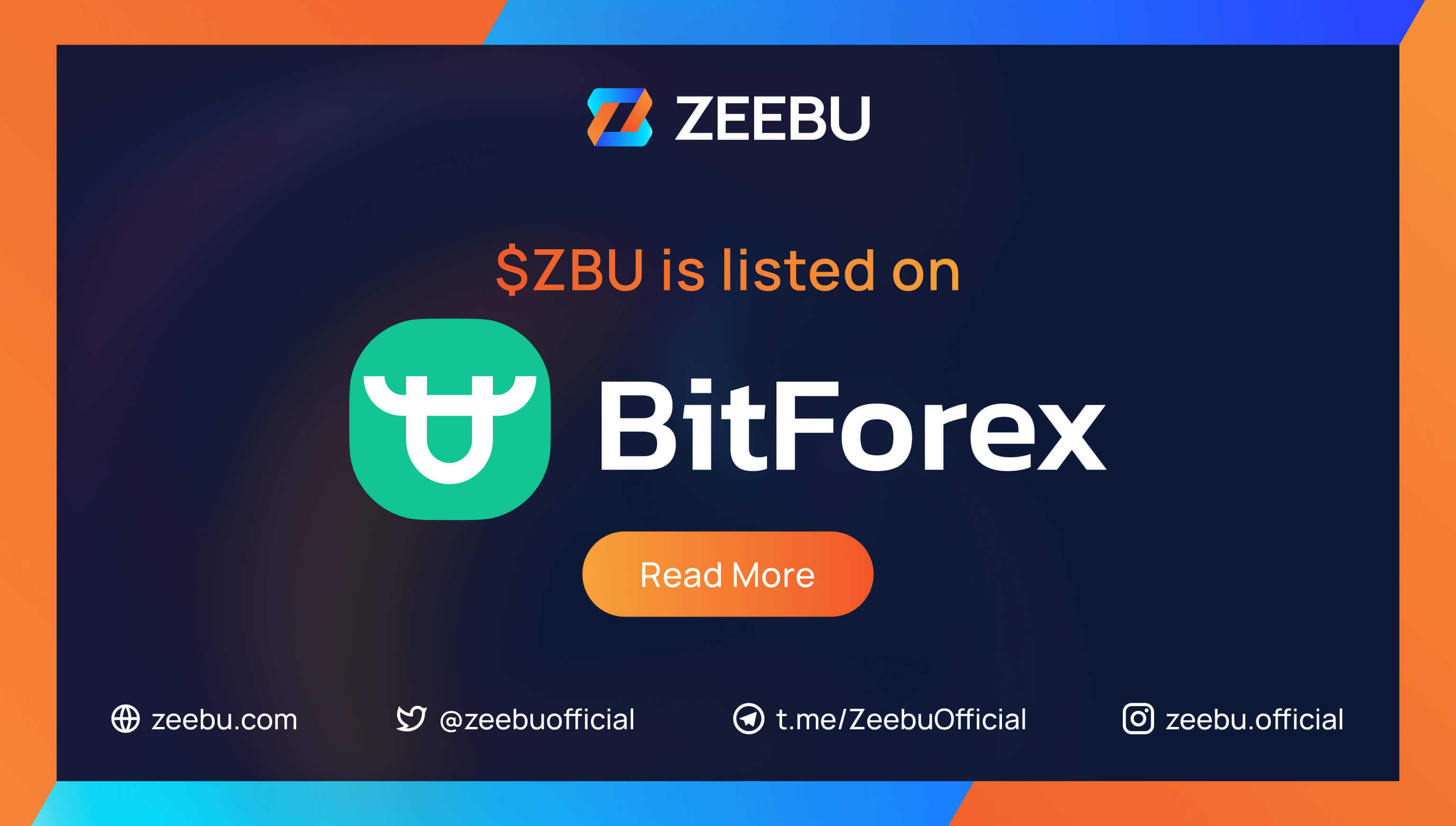 Zeebu (ZBU) Now listed on BitForex