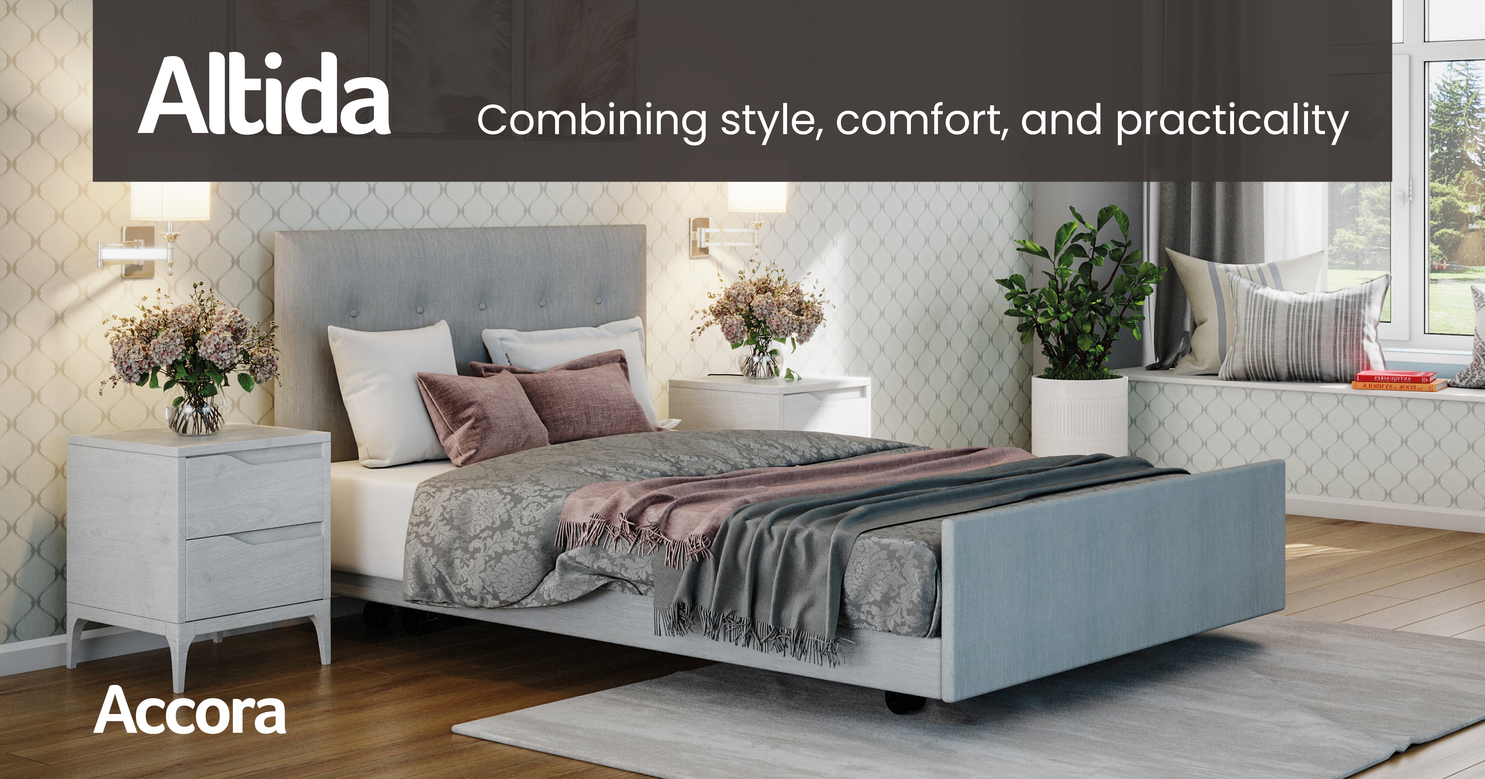 Altida Low Profiling Bed for Care Homes | Accora